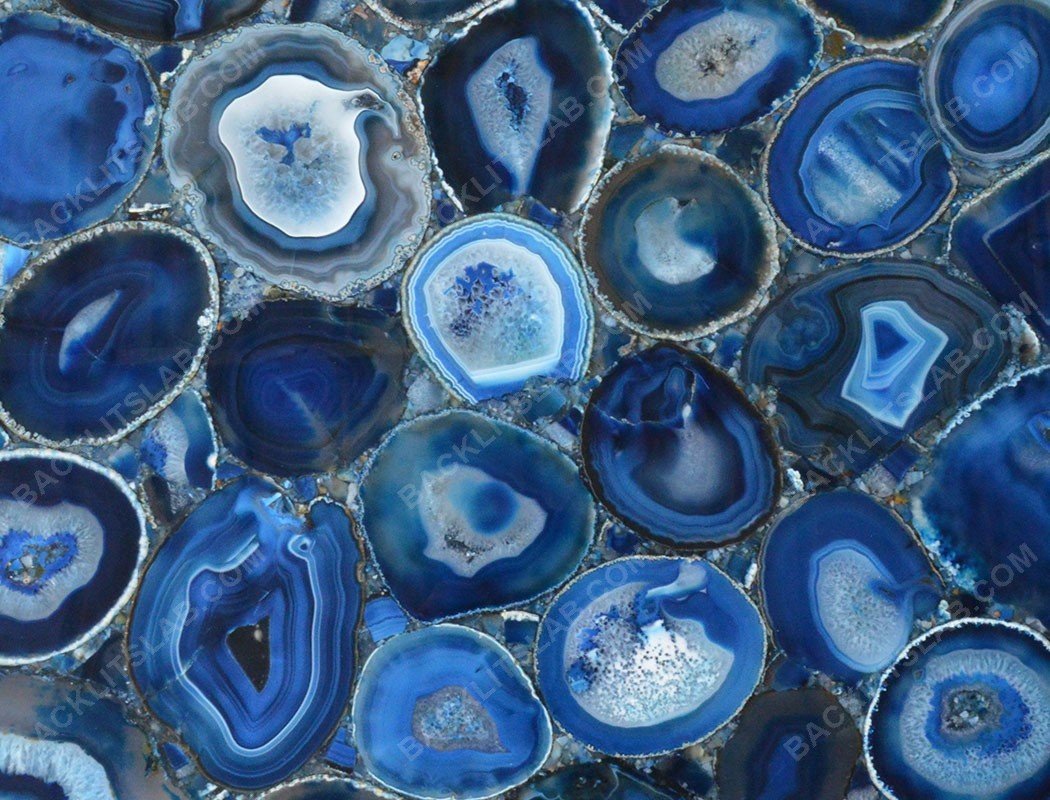 Blue Agate Backlit Slab - Buy Online - Best Price - High Quality