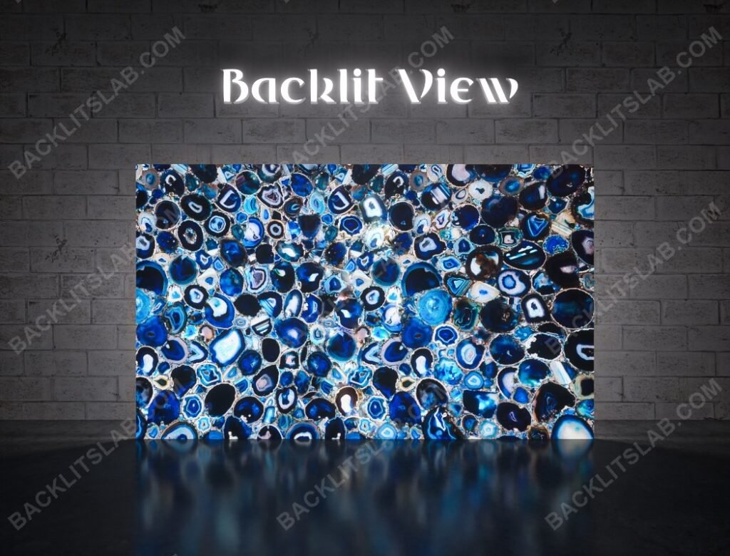 Blue Agate Backlit Slab - Buy Online - Best Price - High Quality