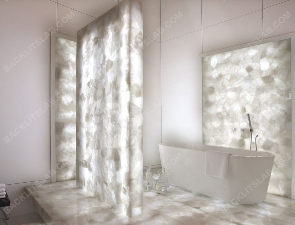 Snow White Quartz Backlit Slab - Buy Online - Global Delivery